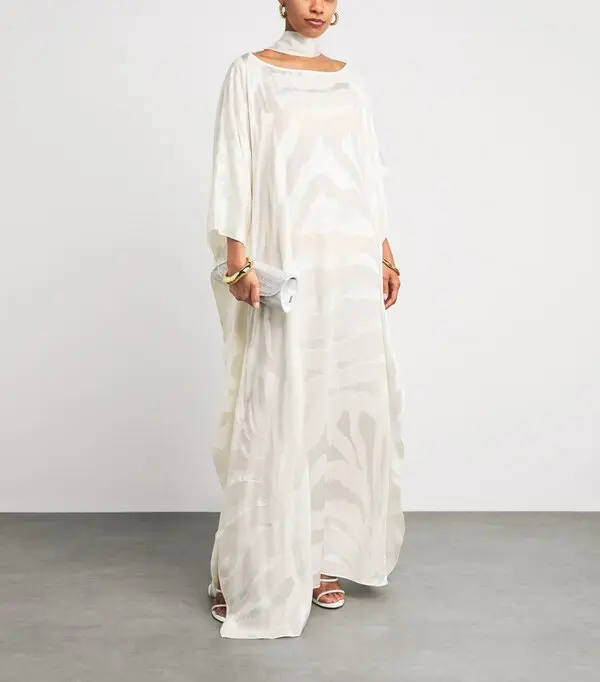 TALLER MARMO Asymmetrical Striped Kaftan