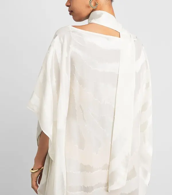 TALLER MARMO Asymmetrical Striped Kaftan