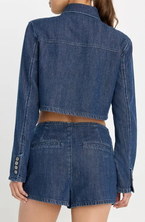 Good American Cropped Denim Jacket