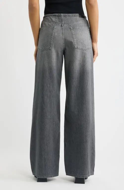 DL1961 Dl Aura Sienna Low Slung Drawstring Wide Leg Jeans - Ash Grey Aura