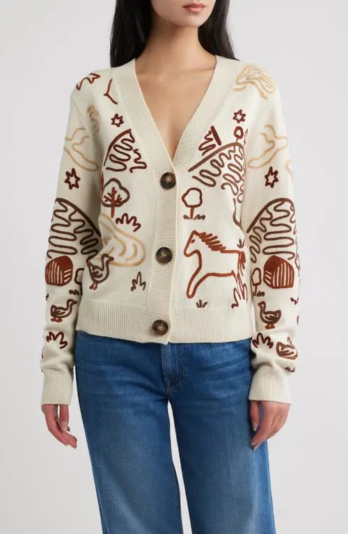 Farm Rio Countryside Cornelli Cardigan - Off-white