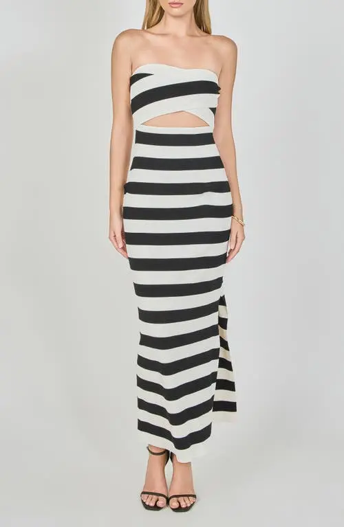 Endless Rose Striped Cutout Knit Maxi Dress