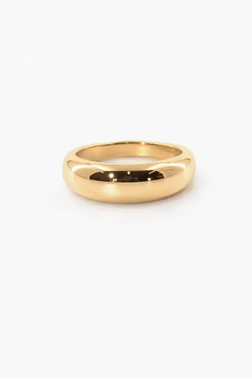 MEIDEYA Thin Dome Ring - Gold
