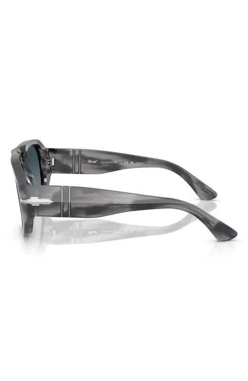 Persol Gender Inclusive Vincent 53mm Polarized Pilot Sunglasses