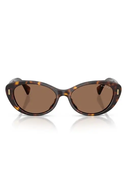 Ralph Lauren Oval Sunglasses - Dark Havana/brown