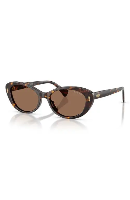 Ralph Lauren Oval Sunglasses - Dark Havana/brown