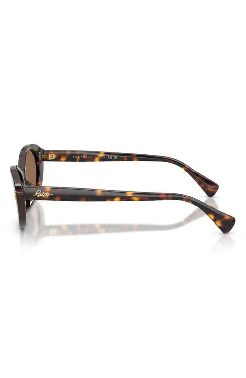 Ralph Lauren Oval Sunglasses - Dark Havana/brown