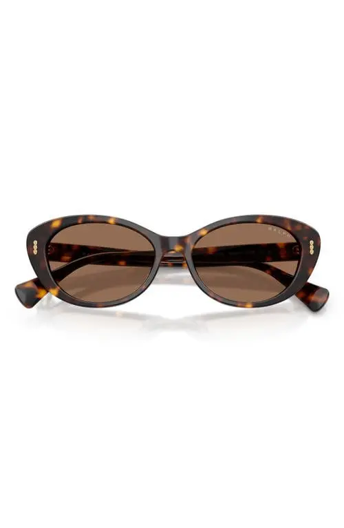Ralph Lauren Oval Sunglasses - Dark Havana/brown