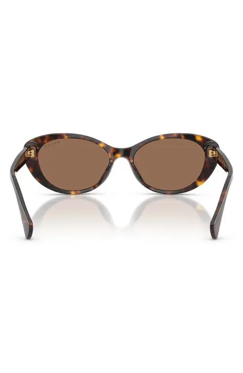 Ralph Lauren Oval Sunglasses - Dark Havana/brown
