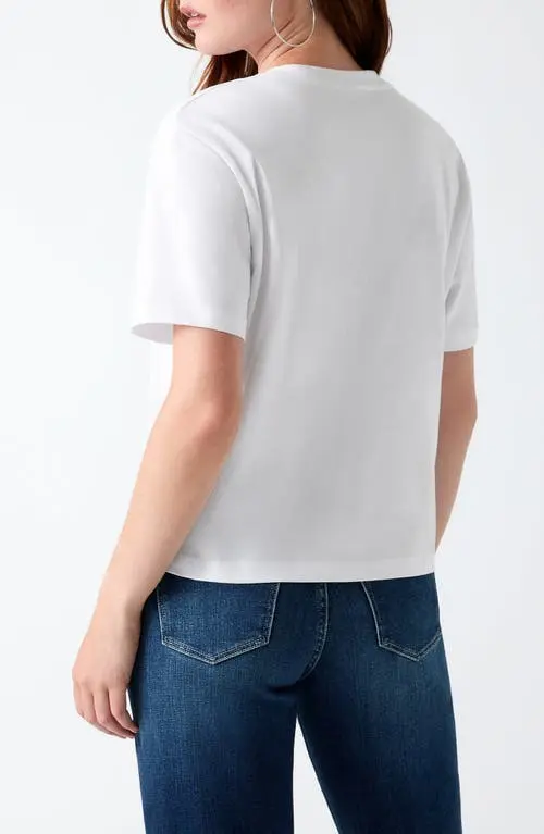 Guess Crystal Embellished Bear Logo Cotton T-shirt