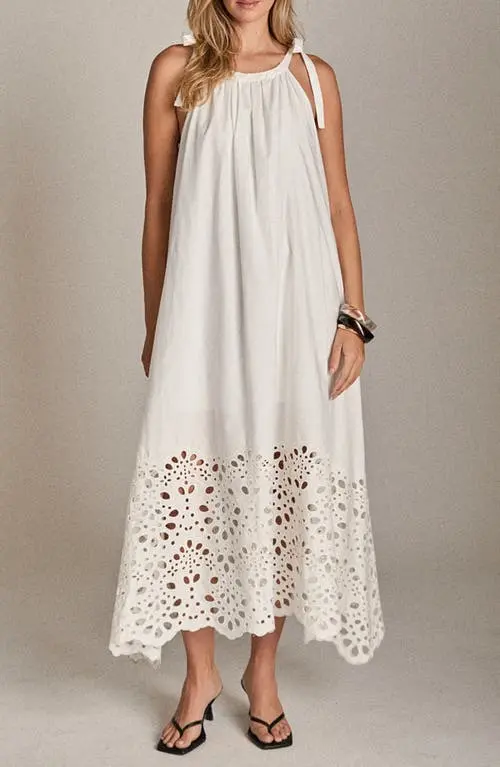 English Factory Eyelet Halterneck Midi Dress