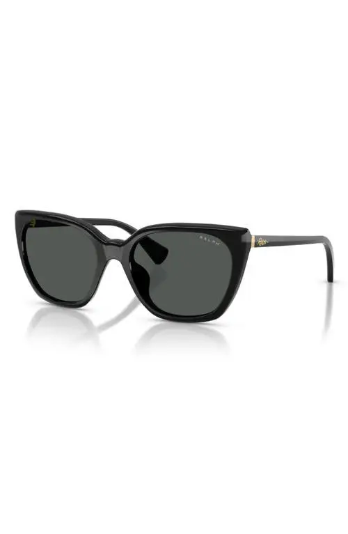Ralph Lauren Butterfly Sunglasses - Shiny Black/light Grey
