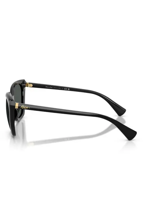 Ralph Lauren Butterfly Sunglasses - Shiny Black/light Grey