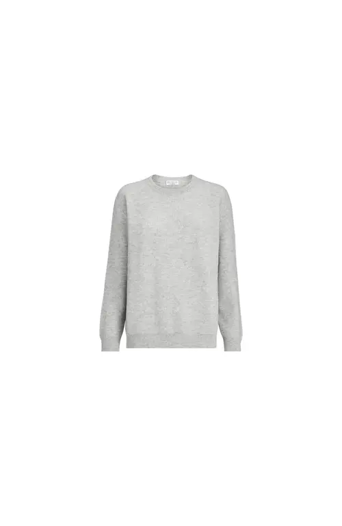 Brunello Cucinelli Cashmere English Rib Sweater With Monili - Light Grey