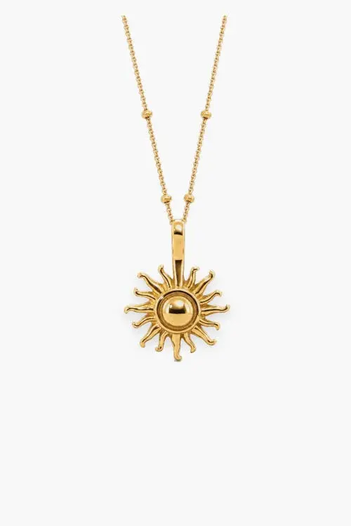 MEIDEYA Lyra Sun Pendant Necklace - Gold