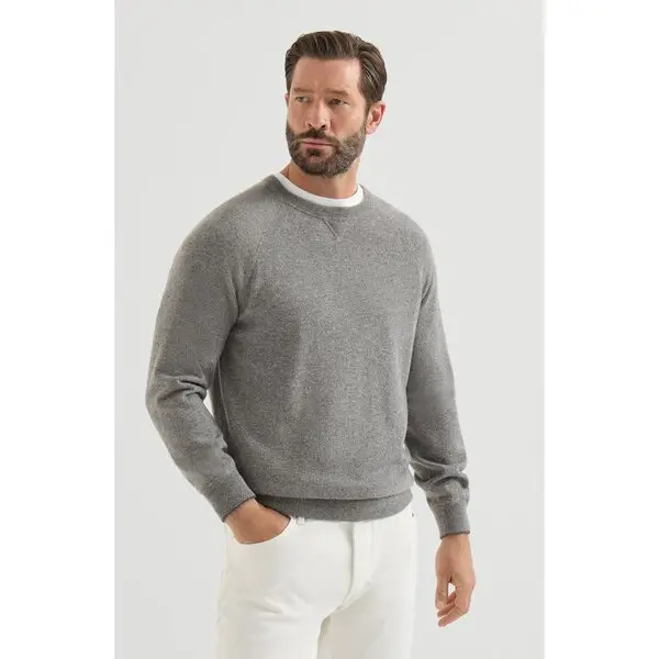 Brunello Cucinelli Cashmere Sweatshirt-style Sweater - Dark Grey