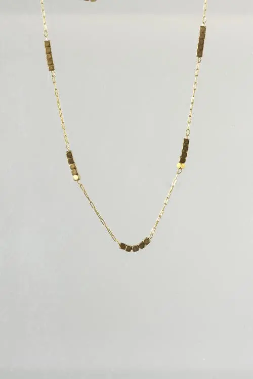 MEIDEYA Square Beads Choker - Gold