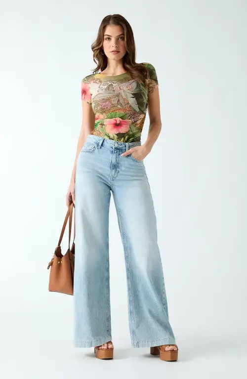 Guess Hani Ruched Mesh T-shirt
