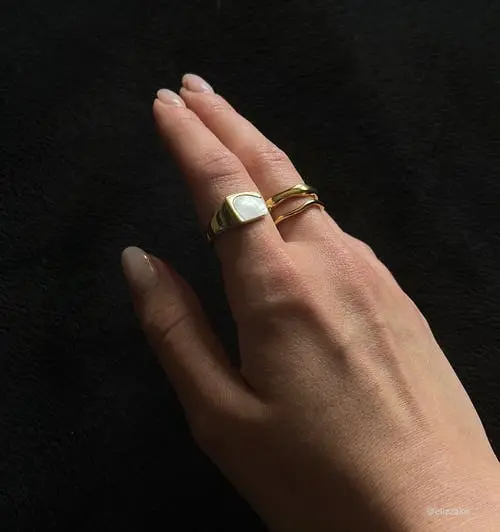 MEIDEYA Luz Double Ring Set