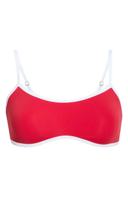 Year Of Ours Monica Sports Bralette - Cherry/white