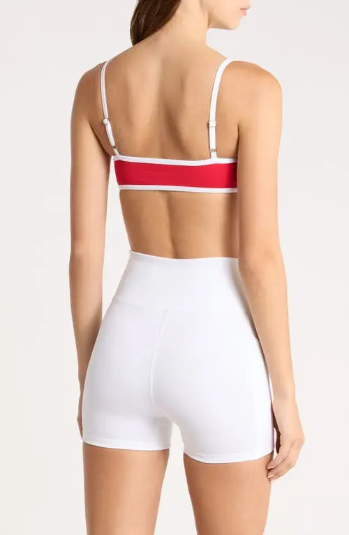 Year Of Ours Monica Sports Bralette - Cherry/white