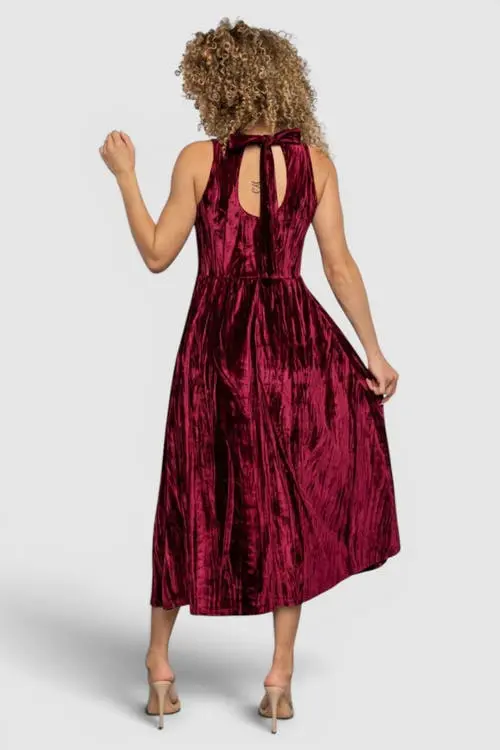 BALTIC BØRN Octavia Velvet Midi Dress