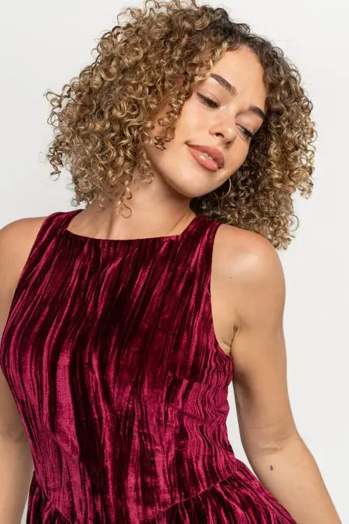 BALTIC BØRN Octavia Velvet Midi Dress