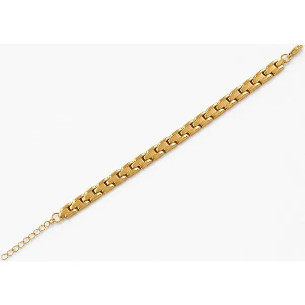 MEIDEYA Aleah 18k Plated Stainless Steel Link Bracelet - Gold