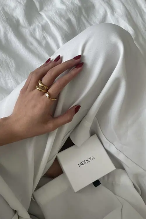 MEIDEYA Double Wave Ring