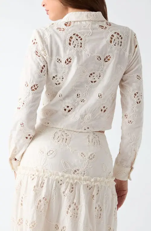 Guess Lenora Embroidered Eyelet Crop Top