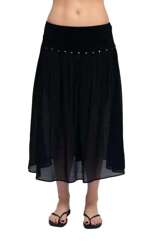 FIND ME NOW Yuna Midi Skirt - Black