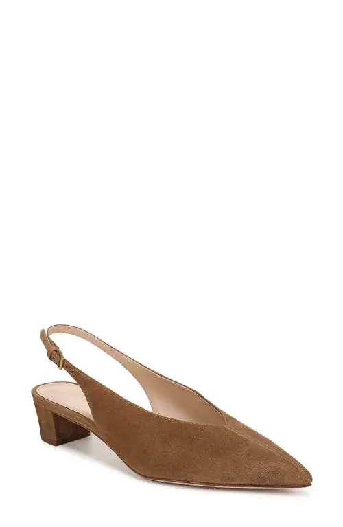 Veronica Beard Pamela Slingback Pump - Chestnut Suede