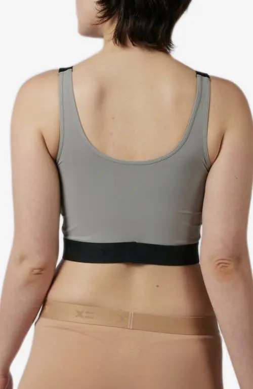 TOMBOYX Compression Plus Crop Top With Adjustable Straps - Ultimate Gray