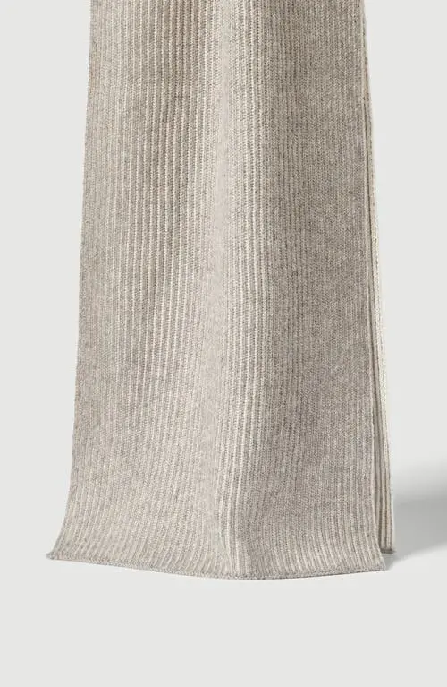 Brunello Cucinelli Cashmere English Rib Vanisé Knit Scarf - Light Grey