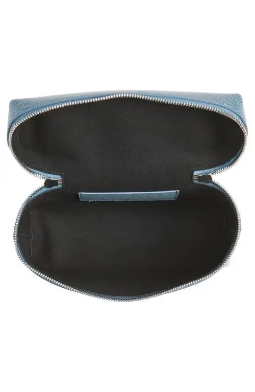Victoria Beckham Dorian Leather Vanity Case Bag - Agave Blue