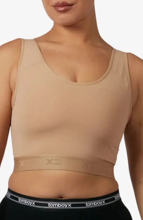 TOMBOYX Compression Plus Crop Top - Chai