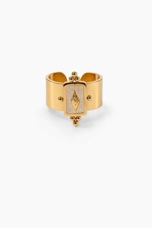 MEIDEYA Royal Knight Signet Ring - Gold
