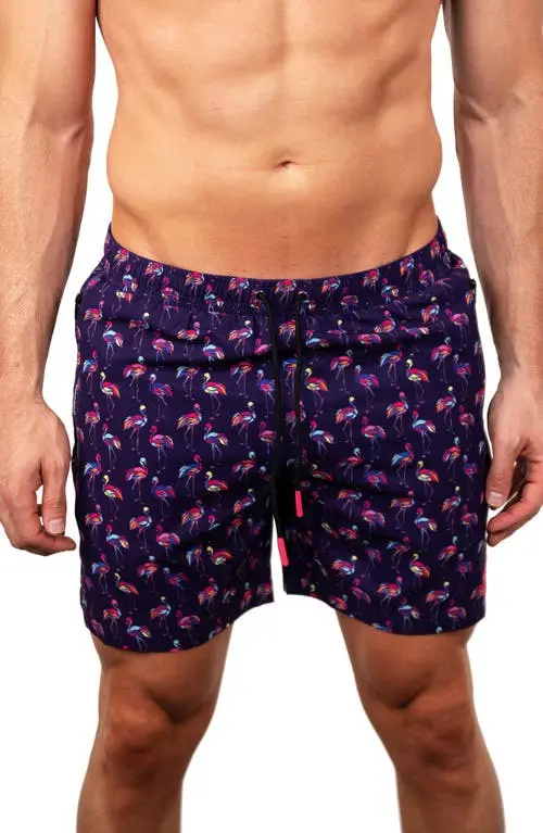 MACEOO Lion Flamingo Swim Trunks