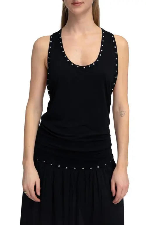 FIND ME NOW Yuna Studded Tank Top - Black