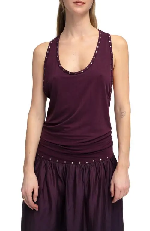 FIND ME NOW Yuna Studded Tank Top - Plum