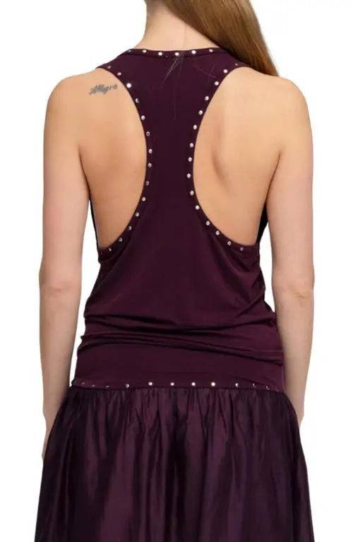 FIND ME NOW Yuna Studded Tank Top - Plum