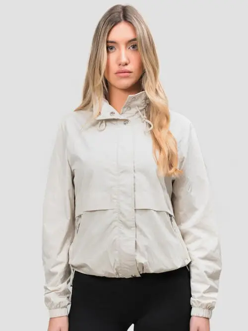 JACK1T Atlas Lightweight Windbreaker Jacket - Cream