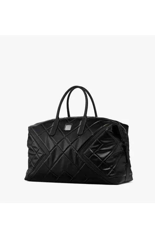 Mcm X-large Ottomar Weekender In Diamond Quilted Leather