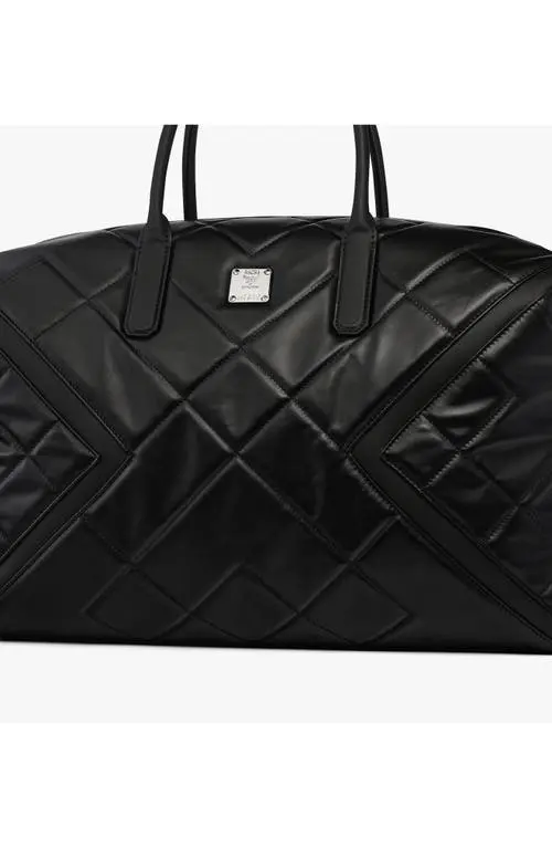Mcm X-large Ottomar Weekender In Diamond Quilted Leather