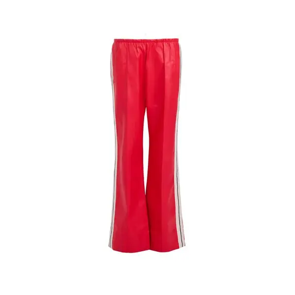 MOV Perfect Suit Pants: Straight-leg Vegan Leather With Side Stripes