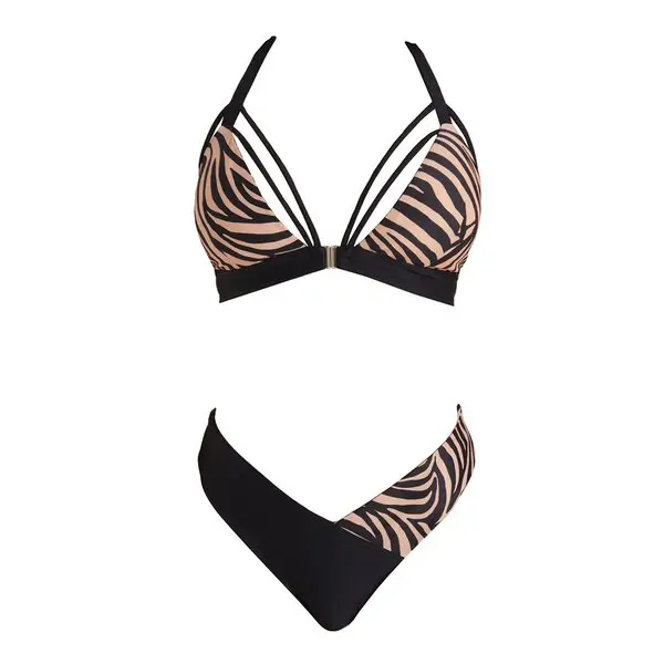 SANCHA THE BRAND Neutrals Dissuo Zebra Bikini