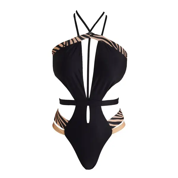 SANCHA THE BRAND Neutrals Dominatio One Piece Swimsuit