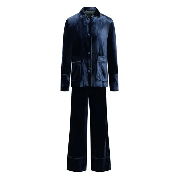 MOV Blue / Brown Velvet Suit