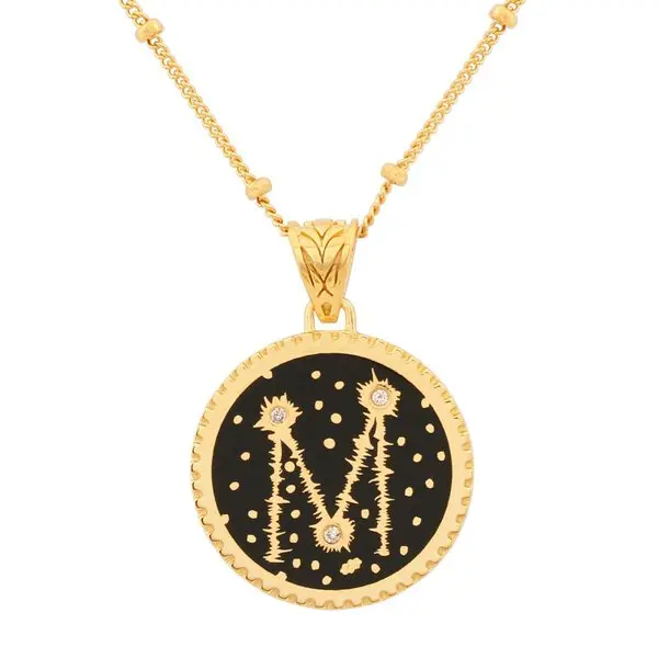 APRÈS YOUTH Sparkler Diamond Initial Necklace M
