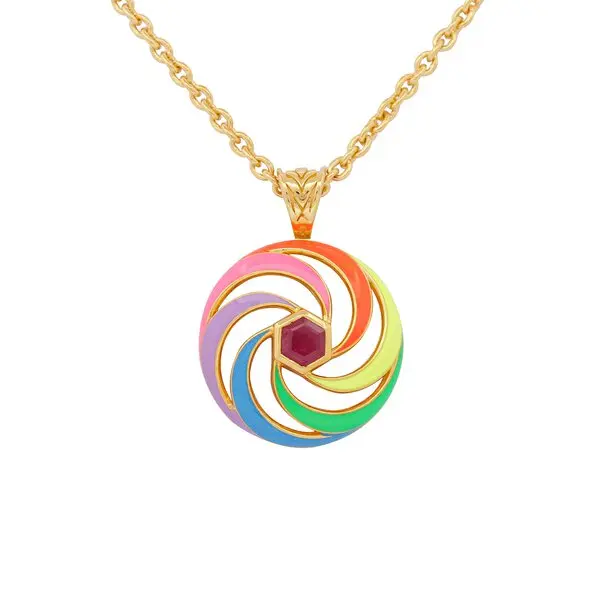 APRÈS YOUTH Catherine Spinning Enamel Necklace